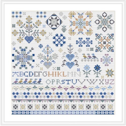 CROSS STITCH KIT Yellow House Sampler by Riverdrift House - Etsy