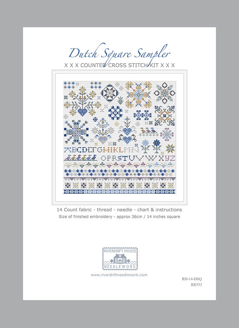 CROSS STITCH KIT Dutch Square Sampler by Riverdrift House - Etsy UK