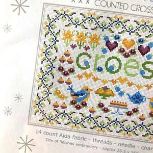 CROSS STITCH KIT Little Welsh Croeso (welcome) Sampler by Riverdrift ...