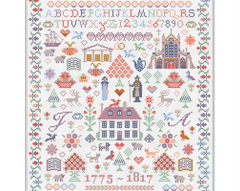 CROSS STITCH KIT aida Version Inca Sampler by Riverdrift | Etsy