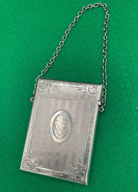 Antique Card Case Sterling Card Case in Engraved to Mollie - Etsy