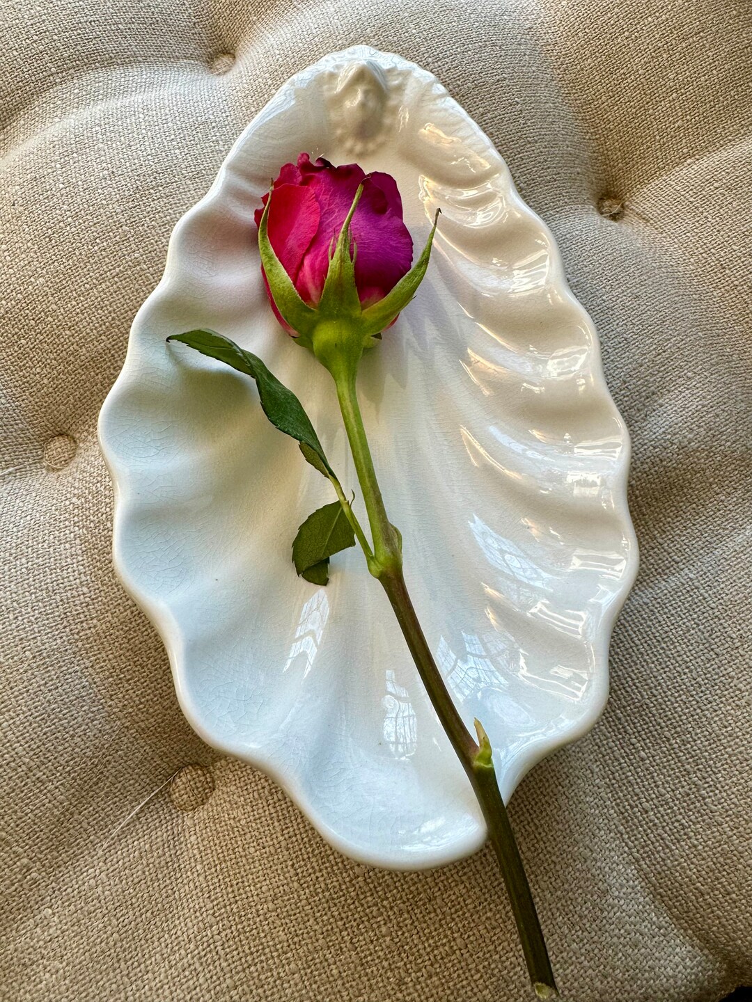 Antique Ironstone Shell Dish, Face Feature, Soap Dish, Condiment Dish ...