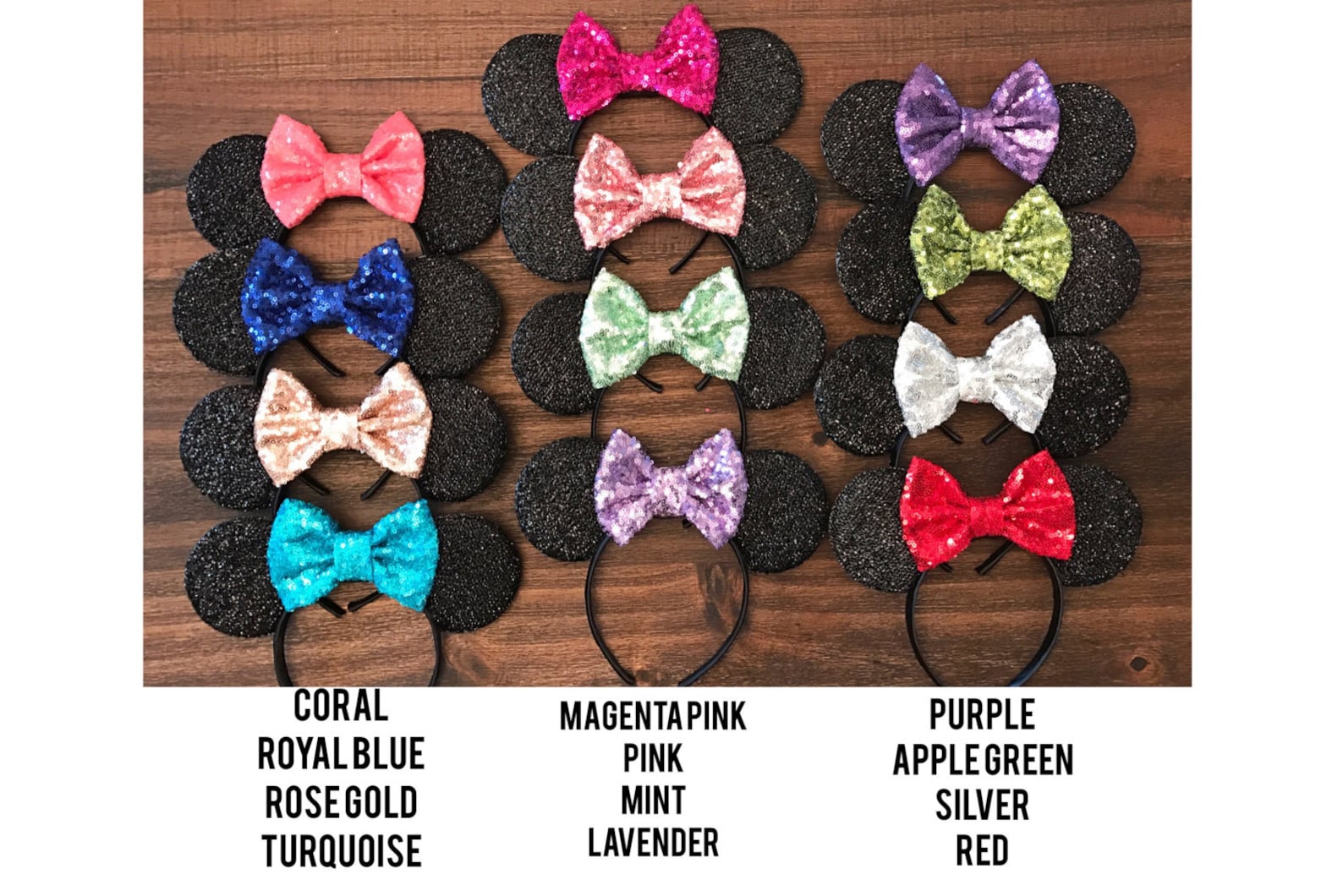 Minnie Ears Minnie Mouse Ears With Red Bow Mouse Ears - Etsy