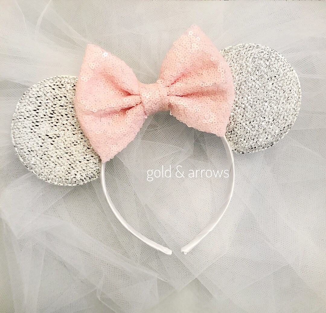 Bride Minnie Ears, Minnie Bride Ears, Disney Ears, Mickey Ears Headband ...
