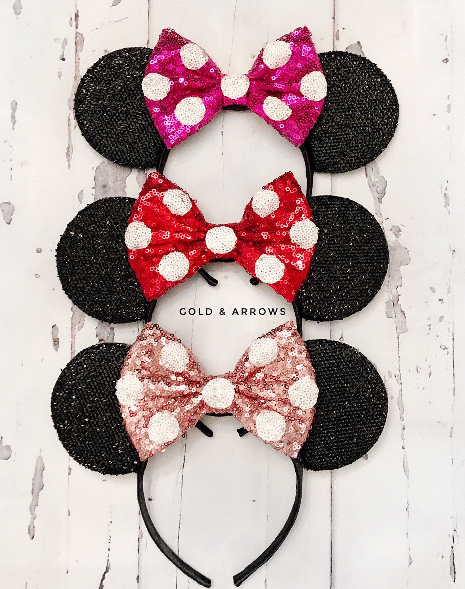 Polka Dot Minnie Ears Polka Dot Mickey Ears Minnie Polka | Etsy