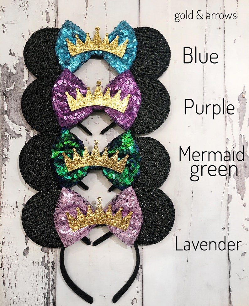 Princess Minnie Ears Sparkle Minnie Ears Crown Minnie Ears | Etsy