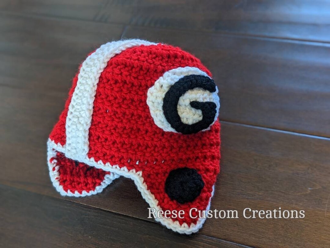 Crochet Georgia Bulldogs Hat, Georgia Football Hat Inspired- 4-5 Day ...