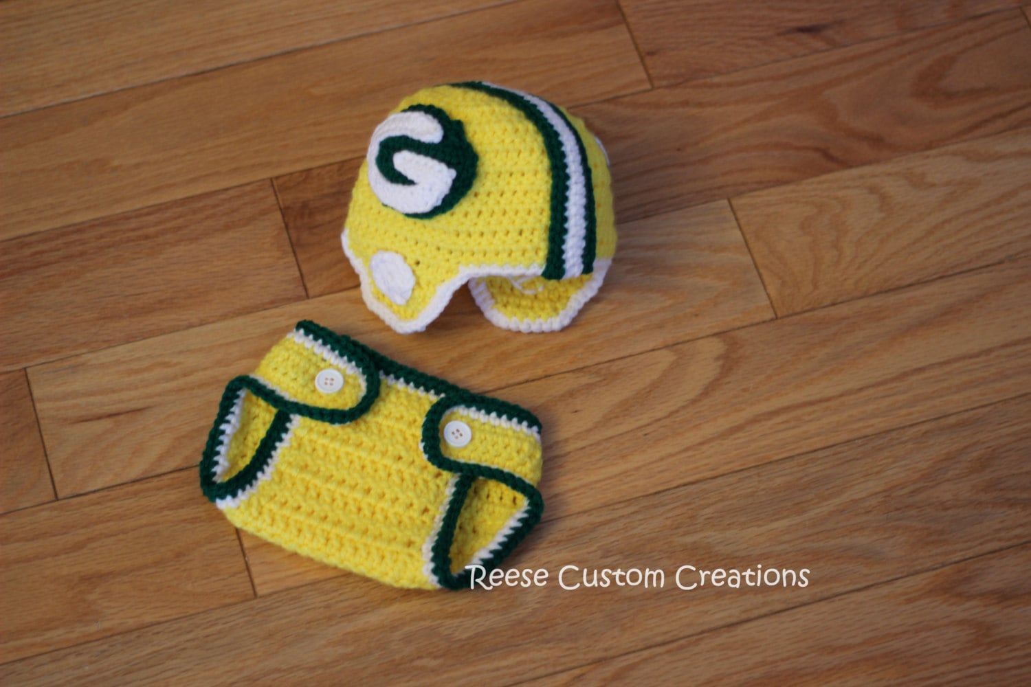 Crochet Green Bay Packers Football Newborn Inspired Baby Boy Baby Girl ...
