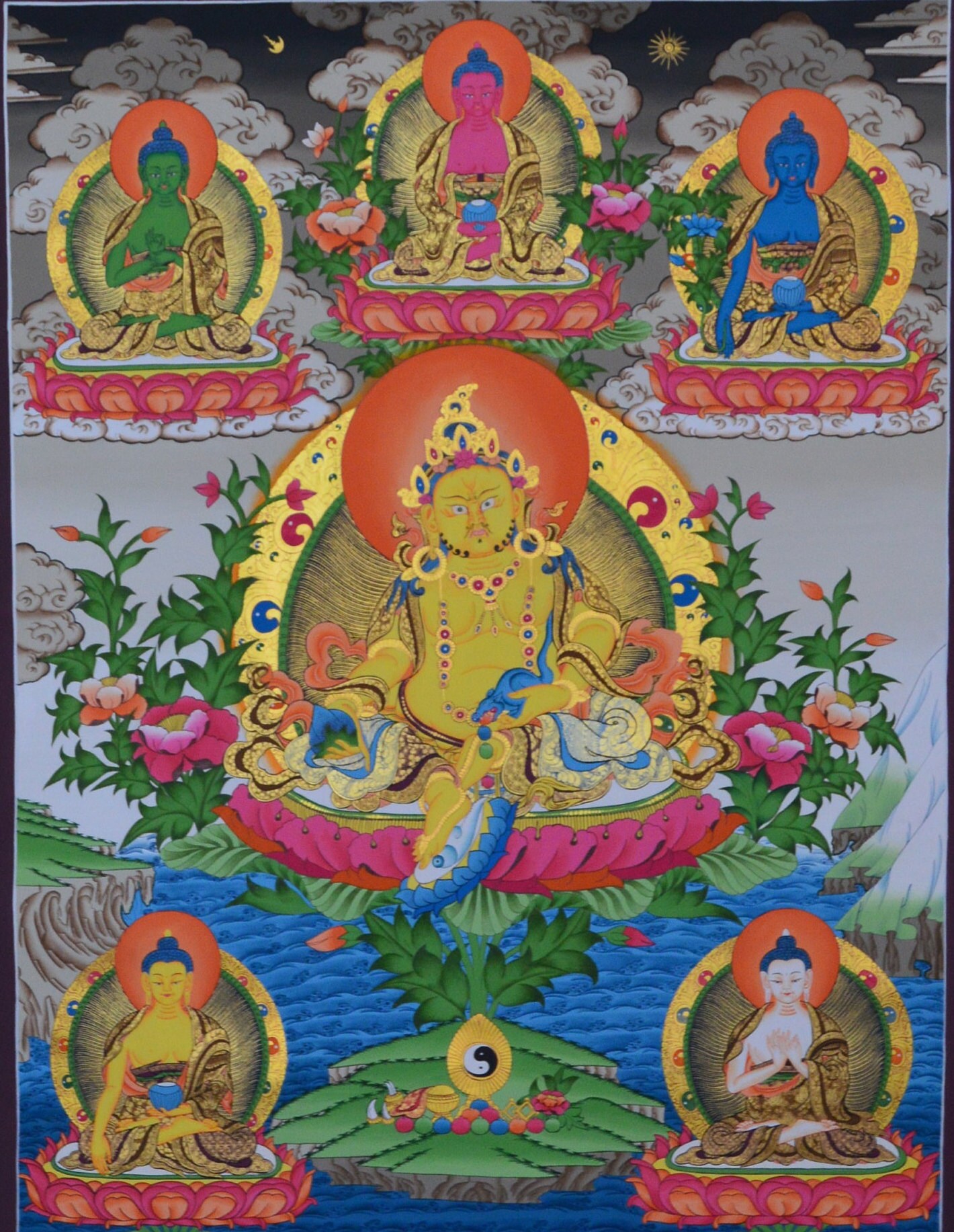 Masterpiece Fine Art Ratna Kuber / Kuvera/ Jambhala-god of Wealth and ...