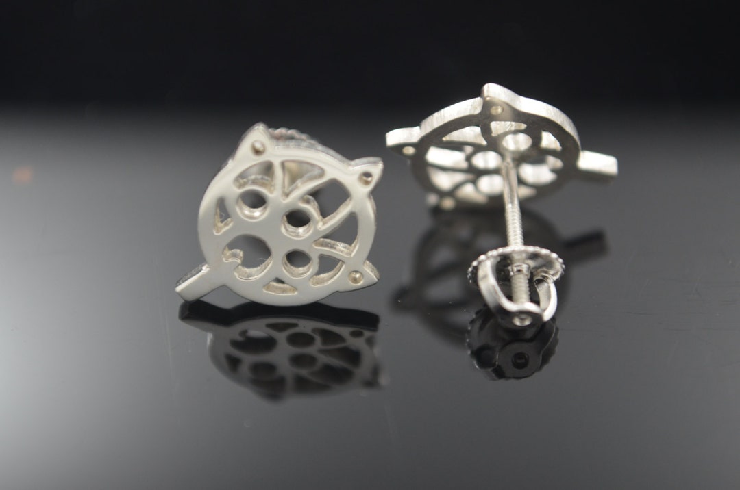 Yuna Wand Symbol Earrings Hand Made on Sterling Silver .925 - Etsy