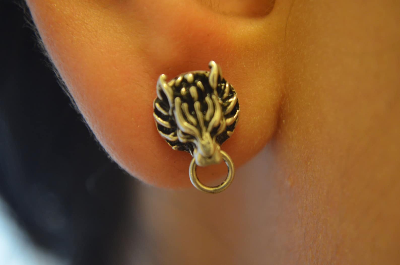 Wolf Earrings Inspired on Final Fantasy Cloud Made on Sterling Silver ...