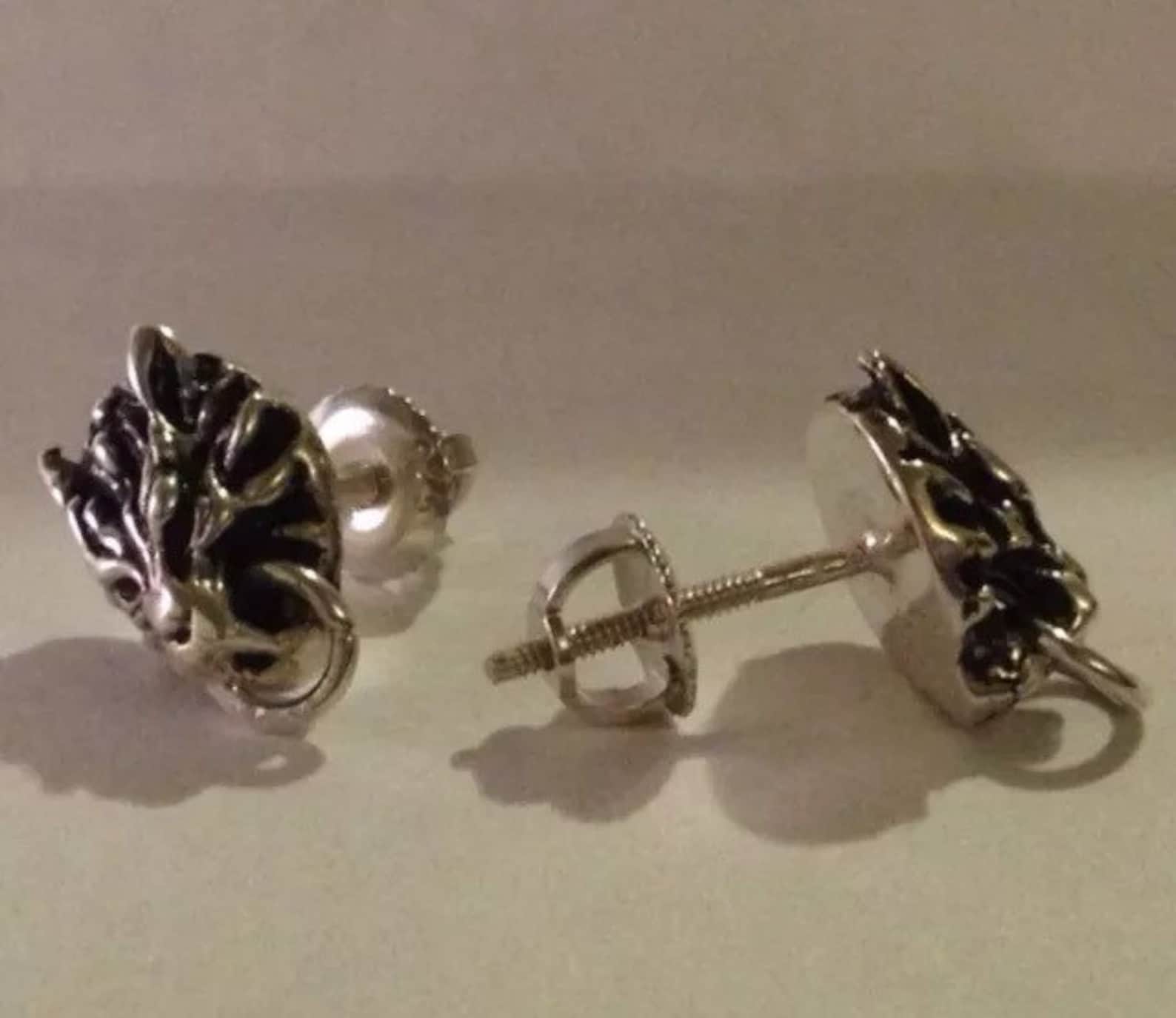 Wolf Earrings Inspired on Final Fantasy Cloud Made on Sterling Silver ...