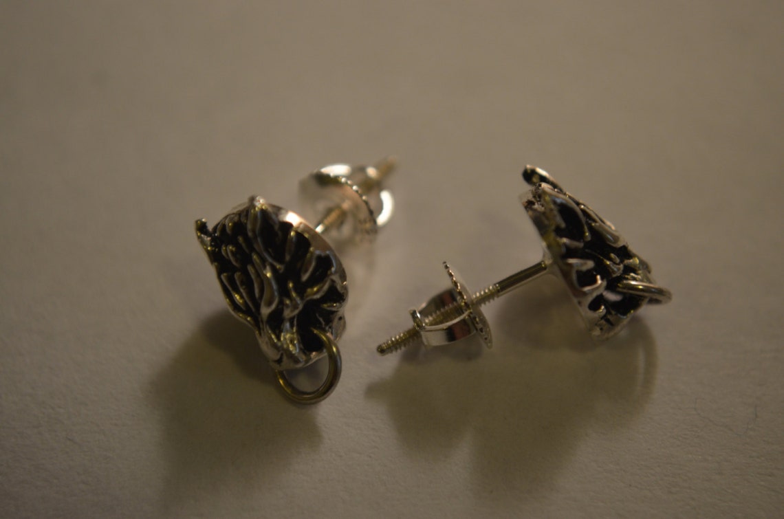 Wolf Earrings Inspired on Final Fantasy Cloud Made on Sterling Silver ...