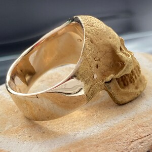 Skull Ring Full Face Detail 18k Yellow Gold - Etsy