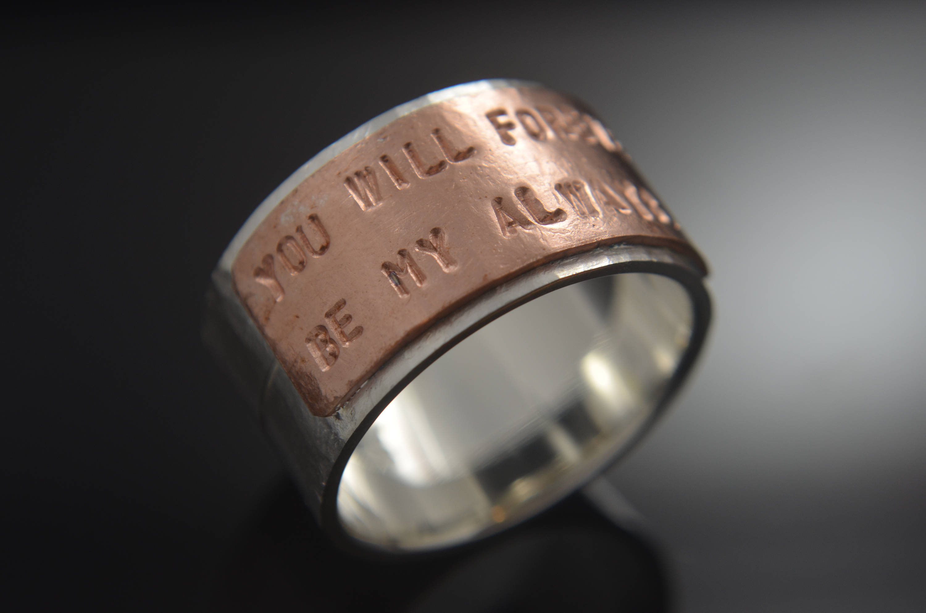 Anillo de frase con cualquier frase hecha a mano en plata de | Etsy