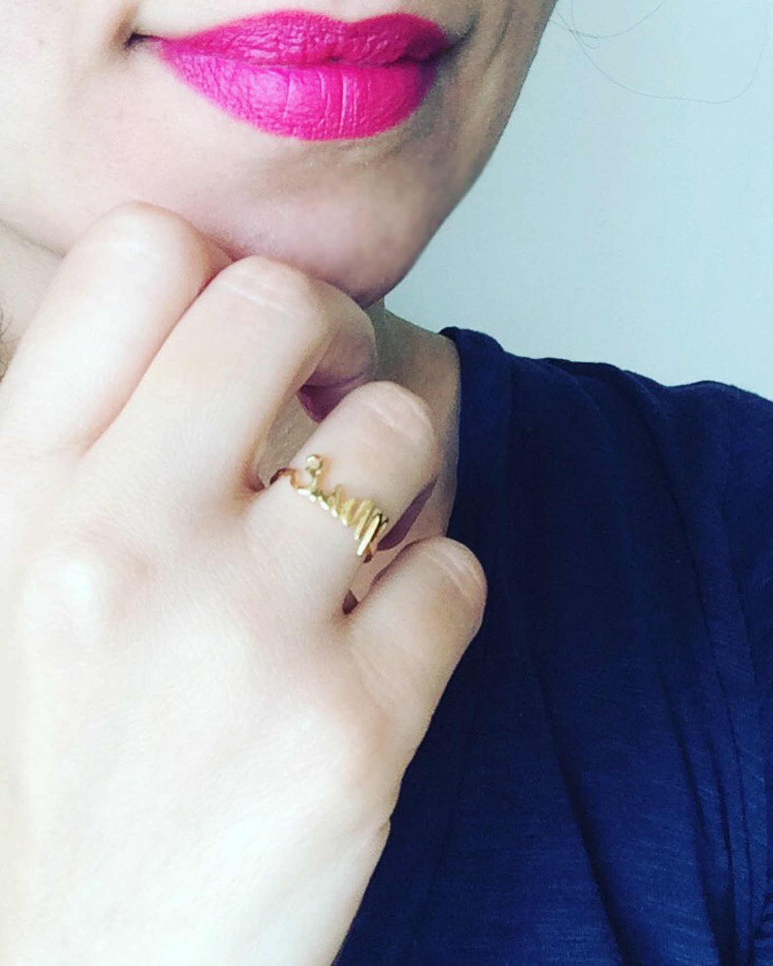 Mrs Ring 14K SOLID Gold Gold Mrs Ring Wedding Band - Etsy