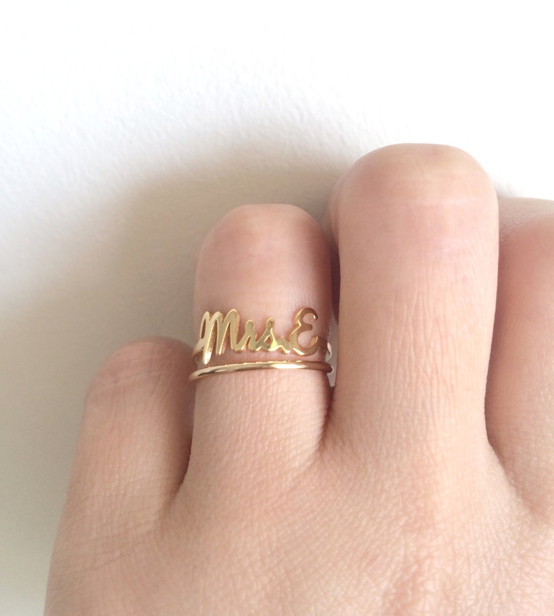 Mrs Ring, 14K SOLID Gold, Gold Mrs Ring, Wedding Band, Personalized ...