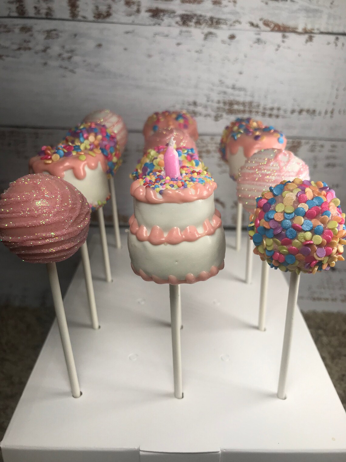 Birthday Cake Cake Pops - Etsy