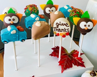 ACORN Cake Pops, THANKSGIVING Themed Cake Pops - Etsy