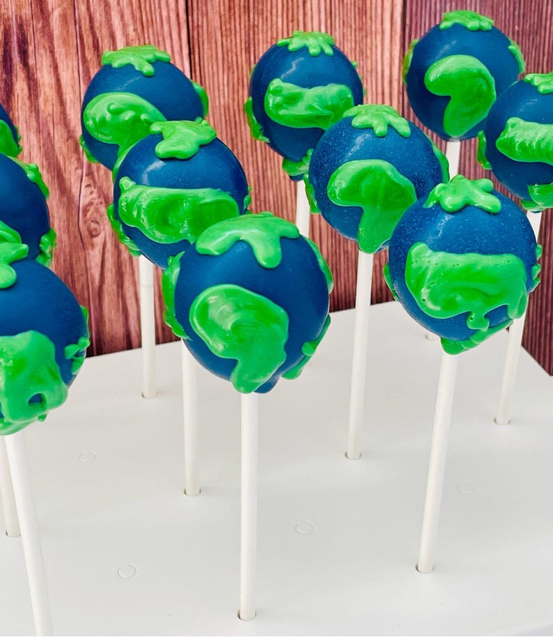 Planet Earth Cake Pops - Etsy
