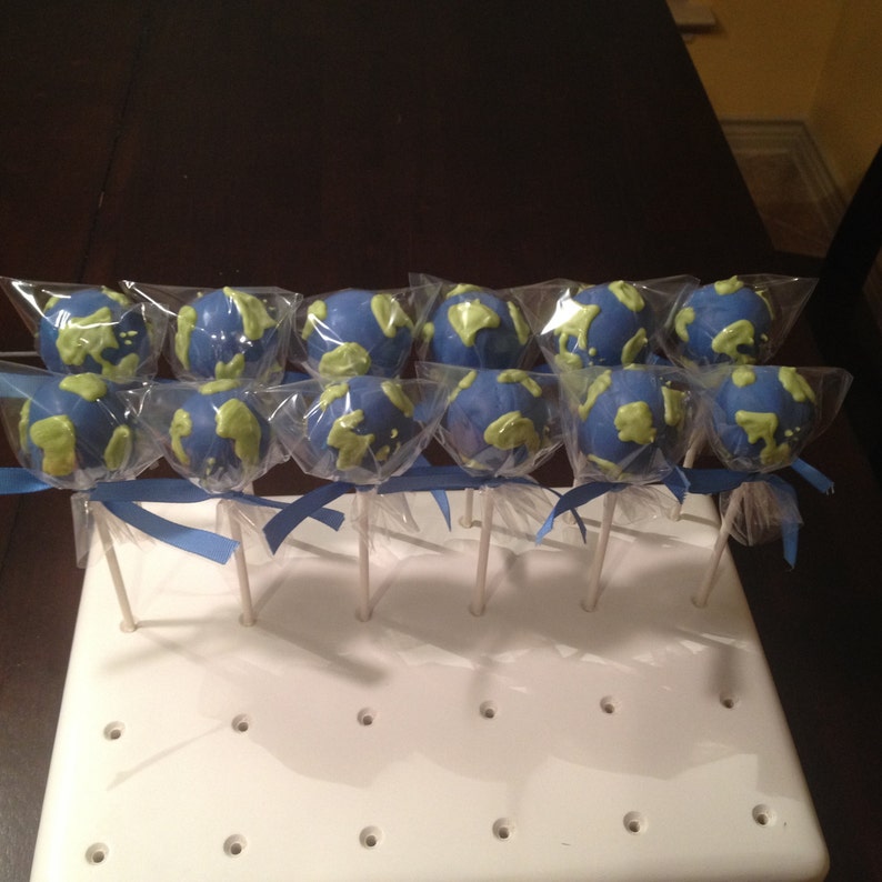 Planet Earth Cake Pops | Etsy