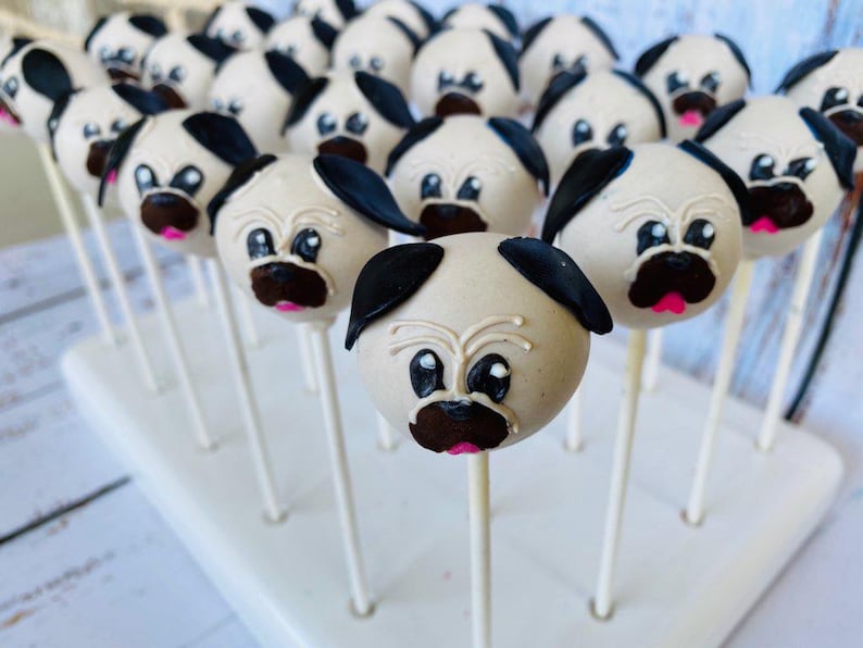 Pug Cake Pops - Etsy