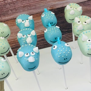 Dinosaur, Triceratops Cake Pops - Etsy