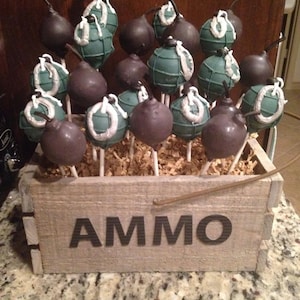 Grenade and Bomb, Ammo, Army Cake Pops - Etsy