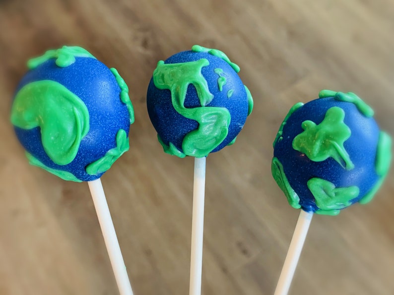 Planet Earth Cake Pops - Etsy