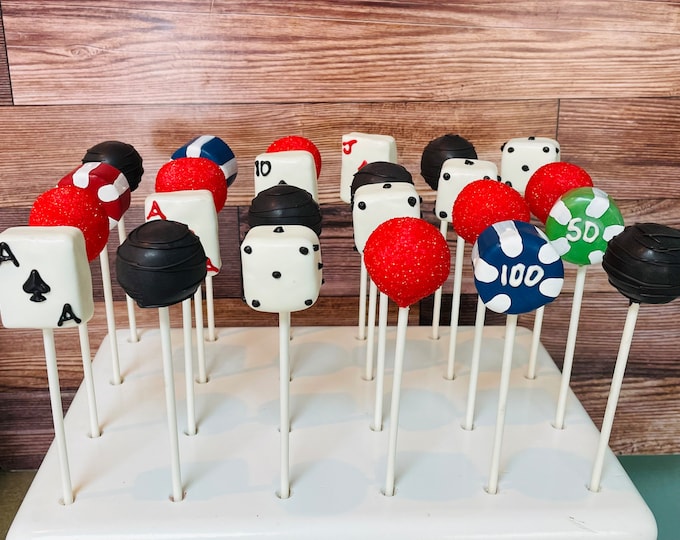 DICE Cake Pops, BUNKO Night Cake Pops, Game Night Cake Pops, Casino ...