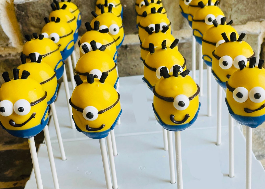 Minion Themed Cake Pops, Kids Birthday Cake Pops, Cake Pops for Kids ...