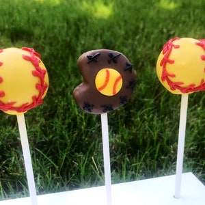 Softball Cake Pops - Etsy