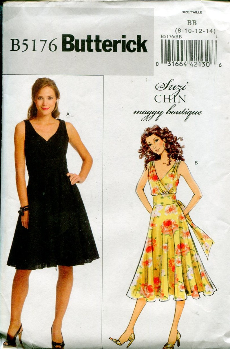Butterick B5176 Designer Suzy Chin Dress Sewing Pattern OOP - Etsy