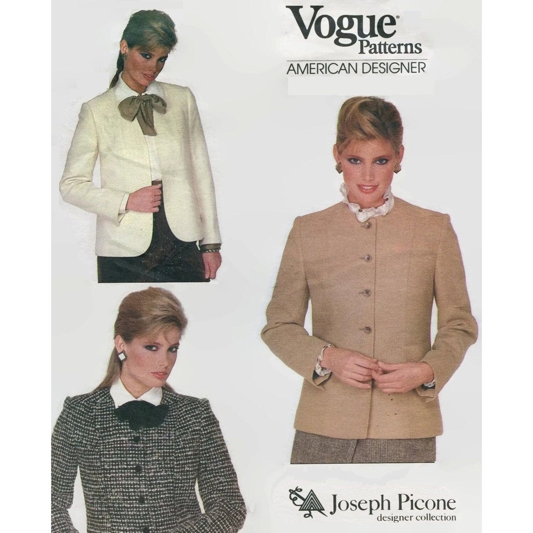 1980s Vogue 2828 Joseph Picone American Designer Sewing - Etsy