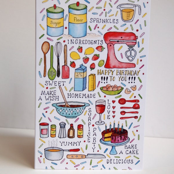 Baker Birthday Card - Etsy