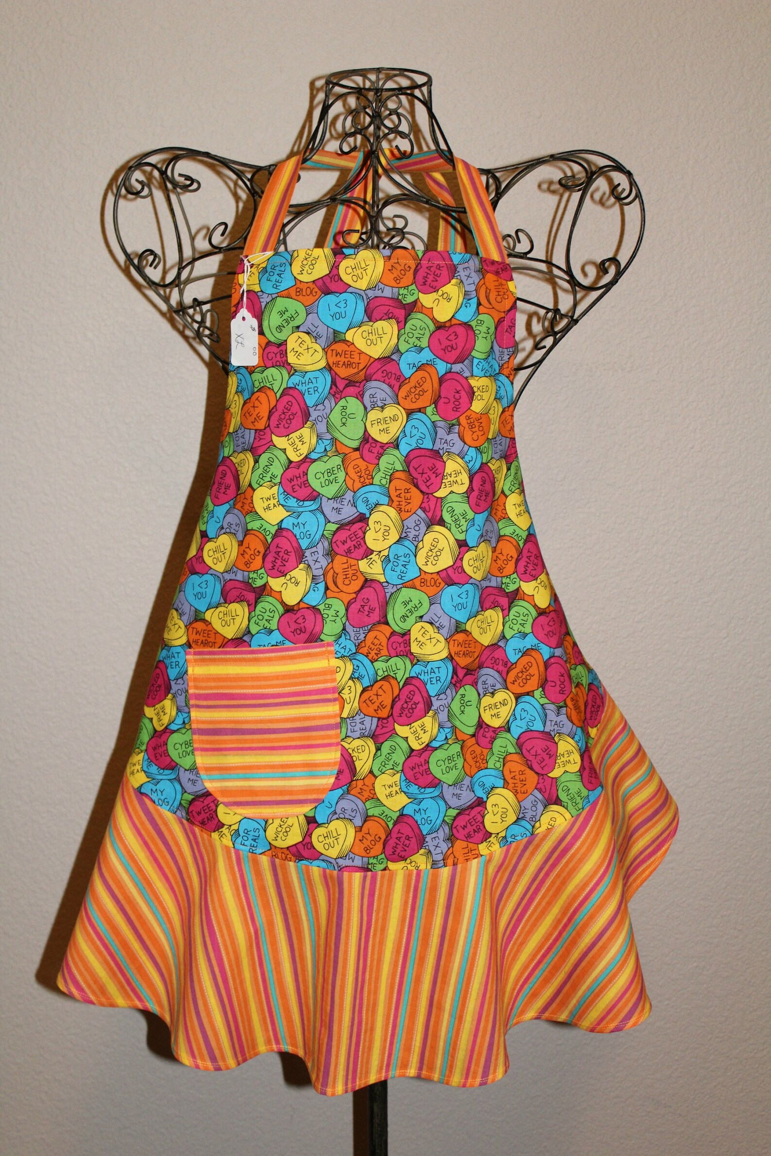 Child's Girls Large Colorful Valentines Candy Apron - Etsy