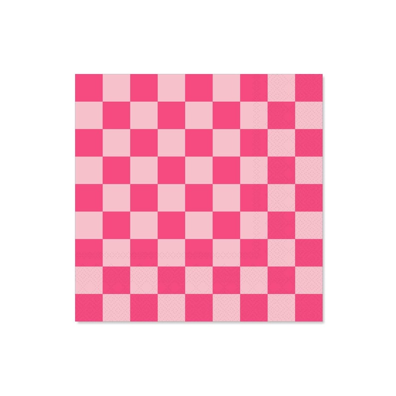 Hot Pink Checker Large Paper Lunch Dinner Party Napkins - Etsy