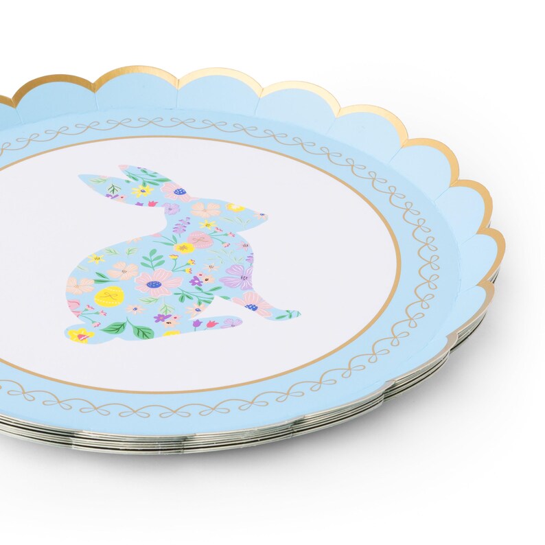 Floral Easter Bunny Small Plates - Etsy