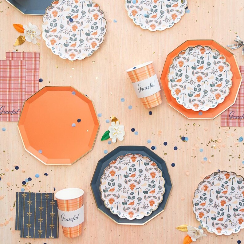 Orange Dinner Plates - Etsy