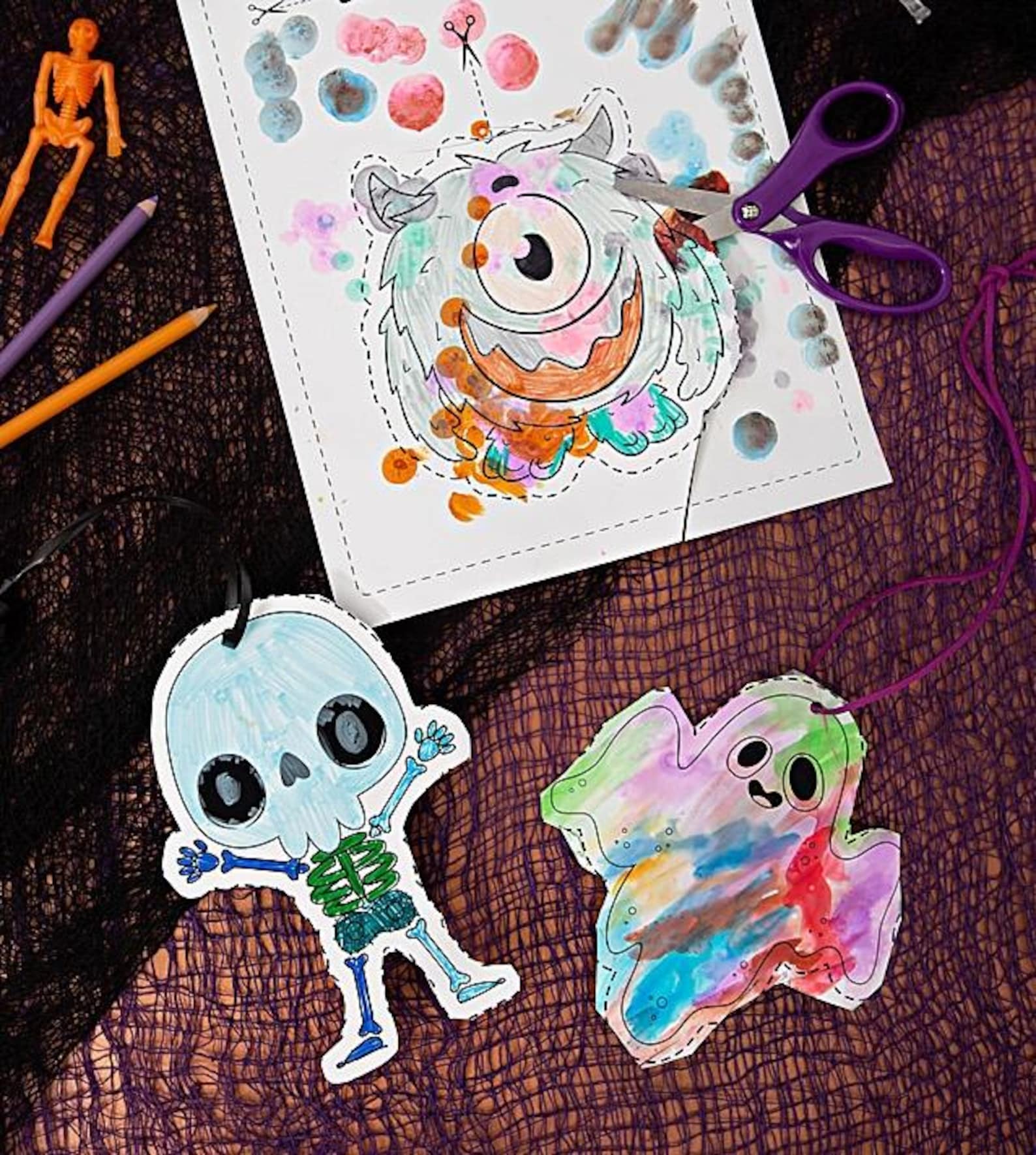 Halloween " Cut & Color " 10 Pack - Printable - Etsy