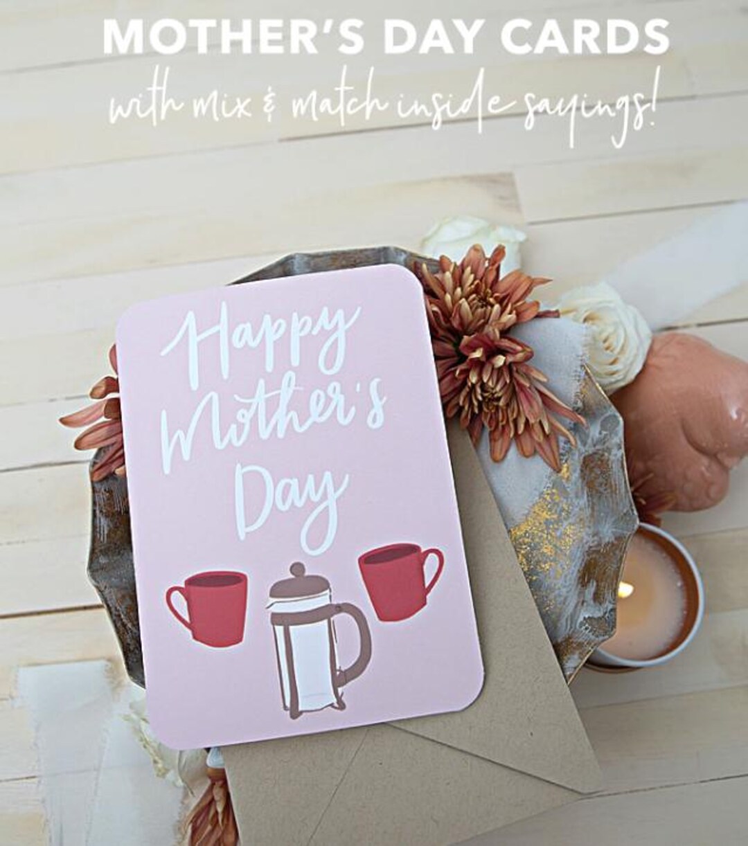 Printable “mix + Match” Mother’s Day Cards - Etsy