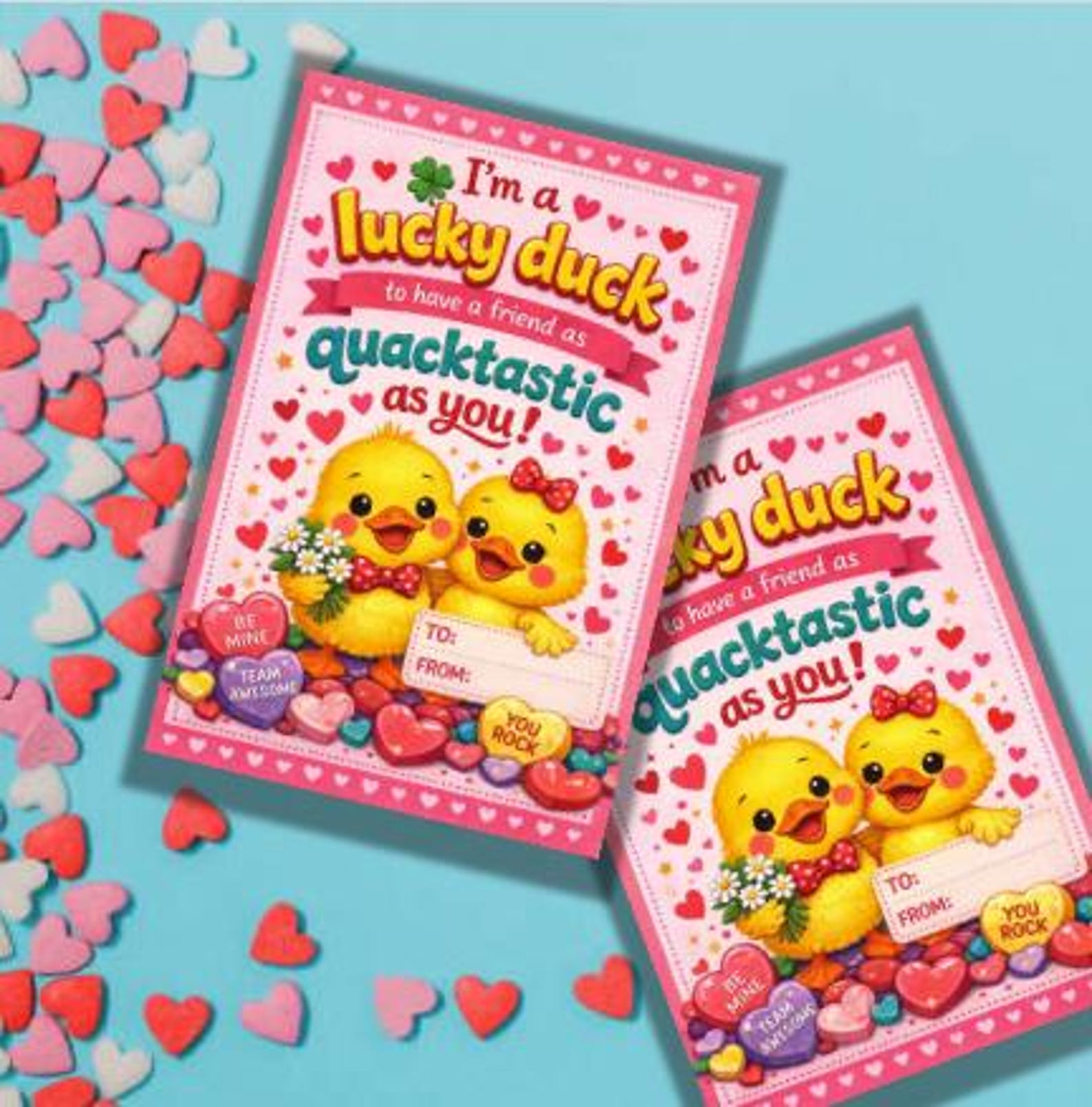 Lucky Duck Valentines - Printable PDF - Etsy