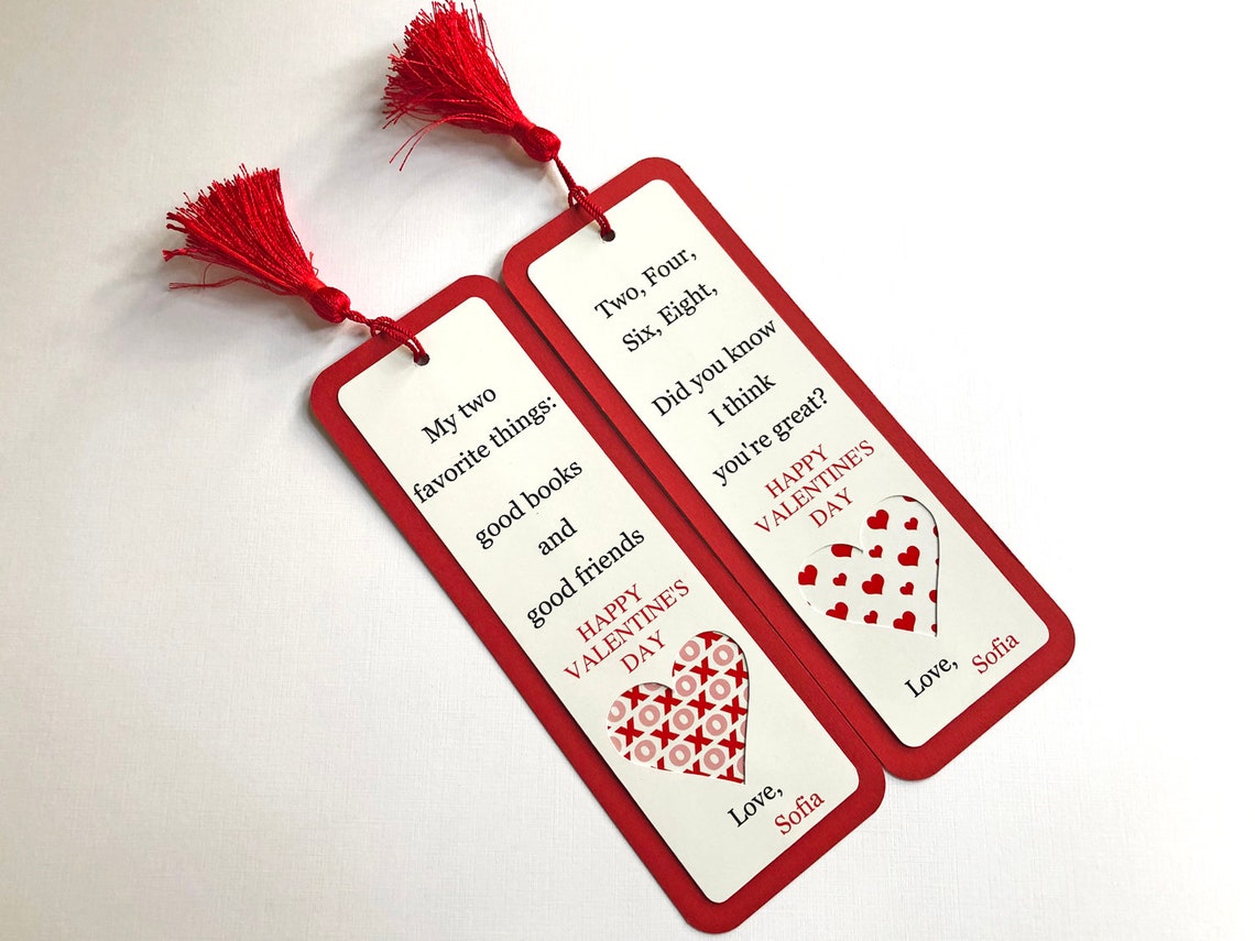 Valentine Bookmarks for Kids & Teachers - Perfect for School Classroom ...