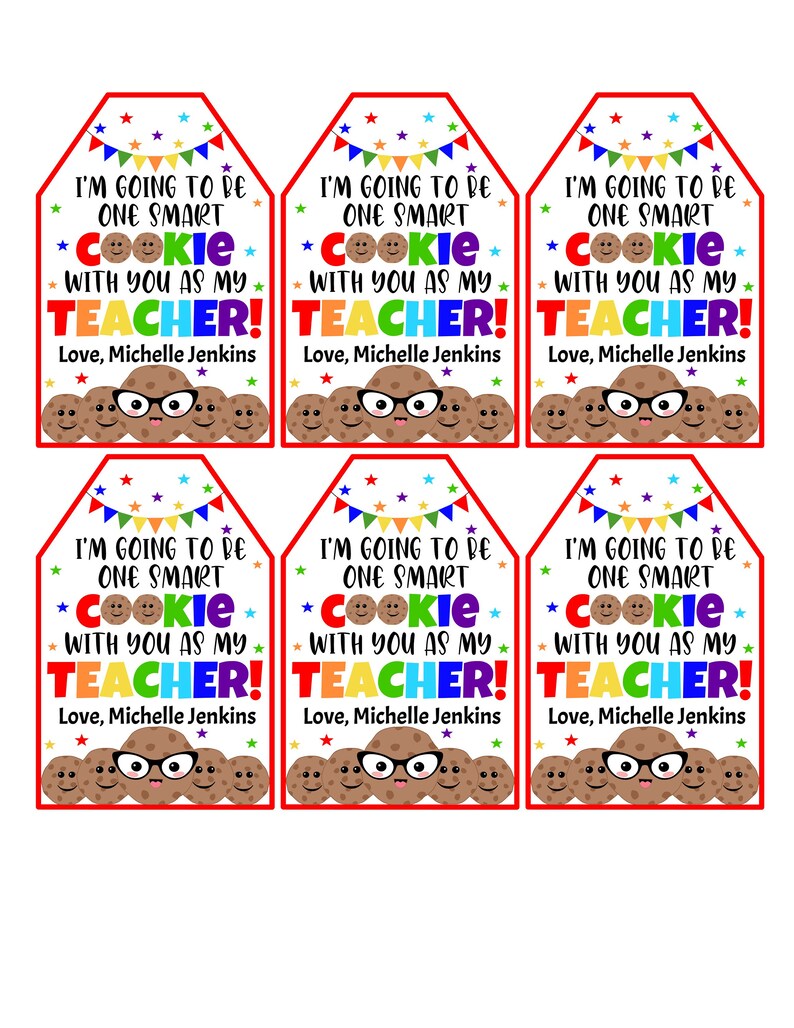 Smart Cookie Gift Tags Back to School Favor Tags First Day - Etsy