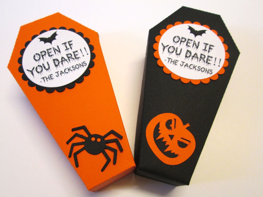 10 Halloween Treat Boxes, Halloween Coffin Box, Halloween Party Favor ...