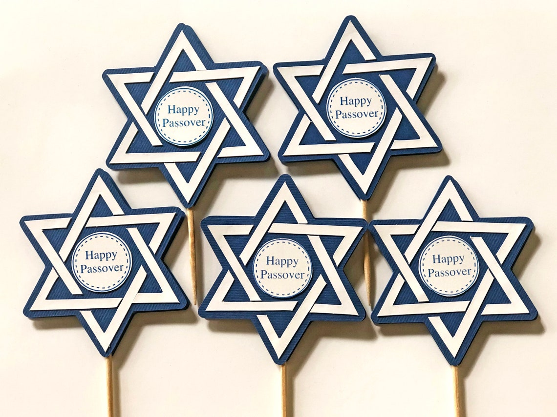 Happy Passover Decorations, Passover Cupcake Toppers, Passover Feast ...