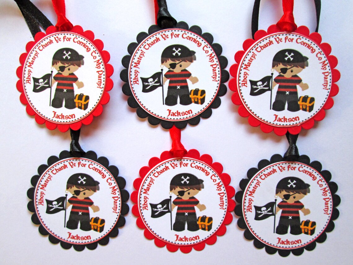 Pirate Party Gift Tags Pirate Gift Tags Pirate Birthday Tags - Etsy ...