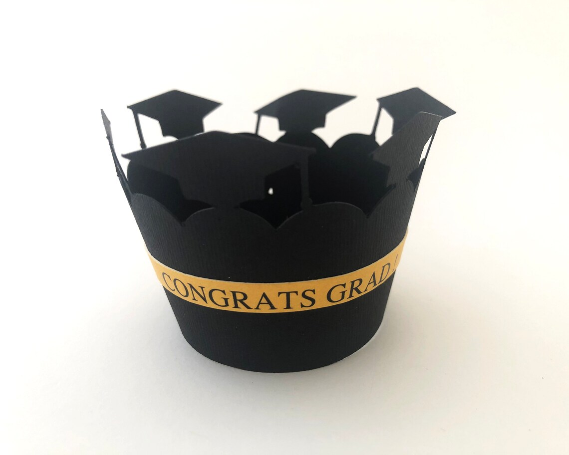 Graduation Cupcake Wrappers, Cupcake Liners, High School, College ...