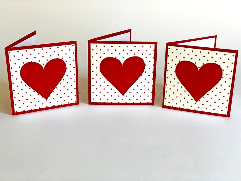 Happy Valentines Day Mini Cards, Mini Handmade Valentine Cards ...