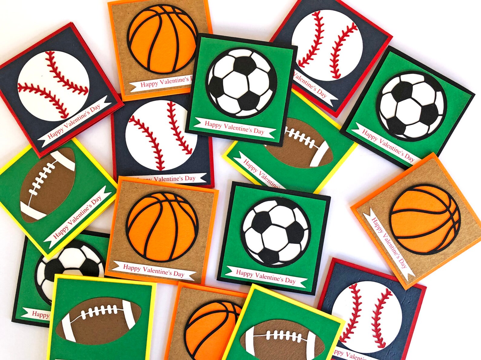 Sports Valentines Day Cards Baseball Valentines Football - Etsy